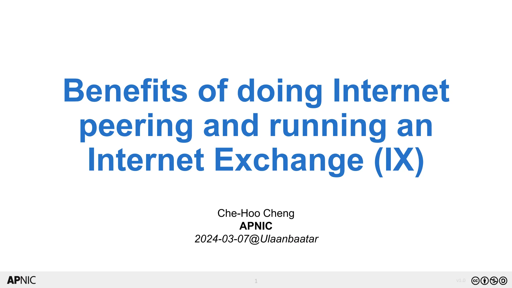 Benefits of doing Internet peering and running an Internet Exchange (IX ...