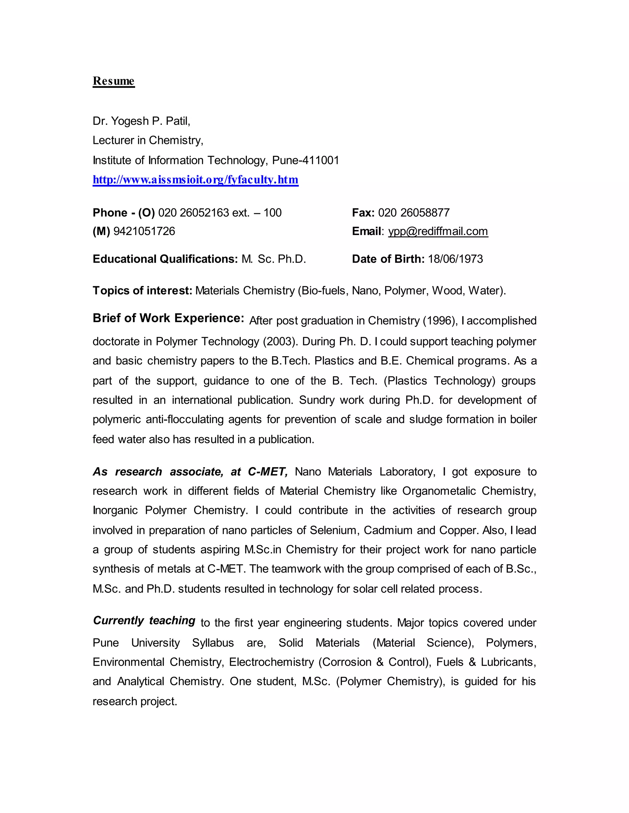 Resume 2014(1) | DOCX