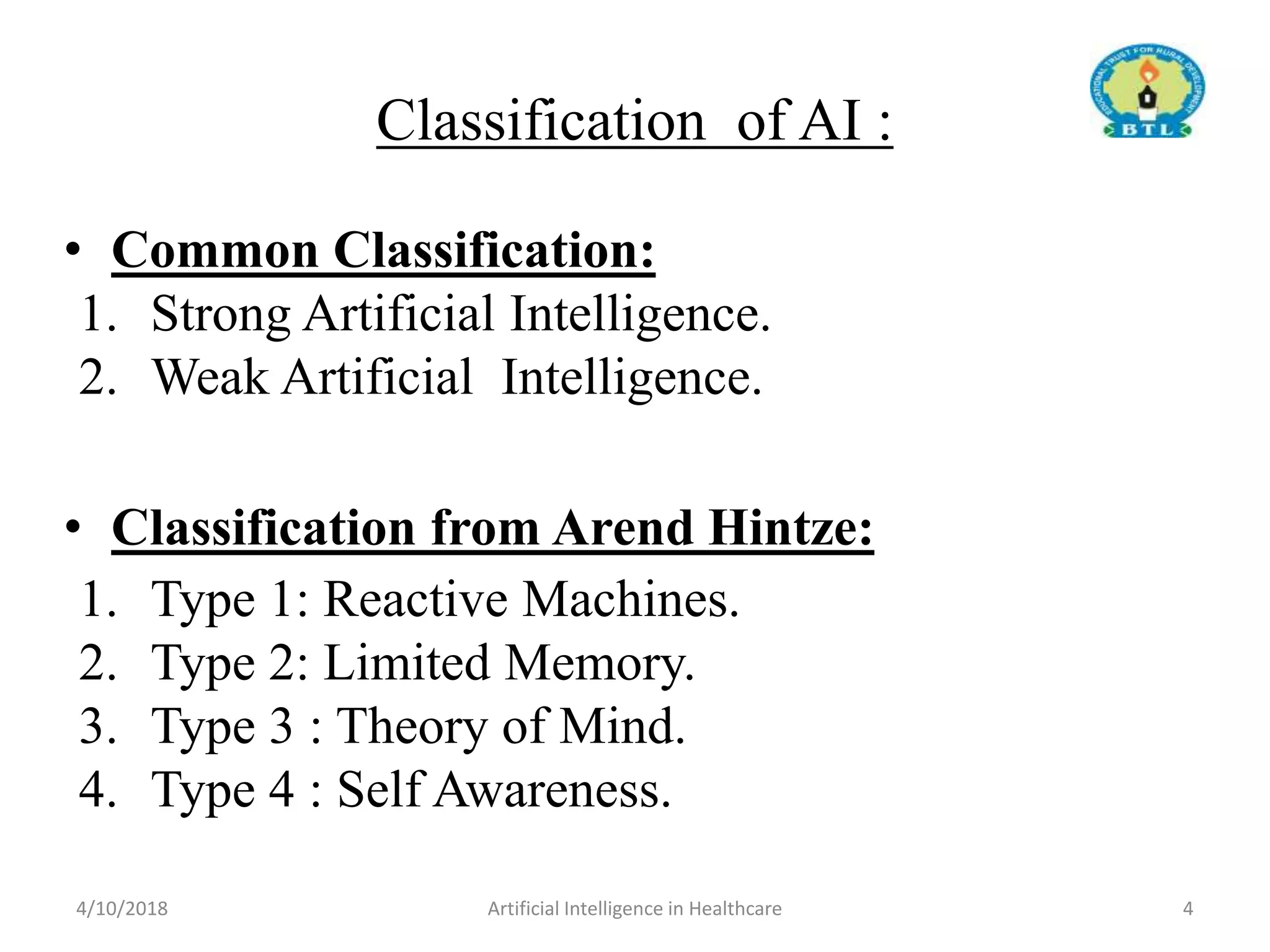 Artificial intelligence in Health Care | PPTX