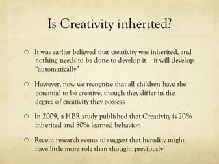 Lecture 2: Creativity Development | PDF