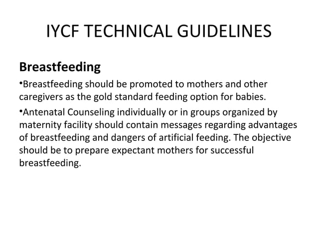 IYCF | PPT | Pregnancy | Reproductive Health