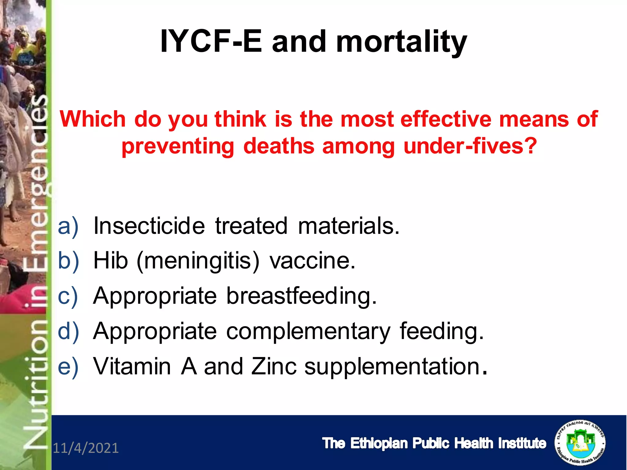 IYCF_E The Ethiopian Public Health Institute October 2021 | PDF