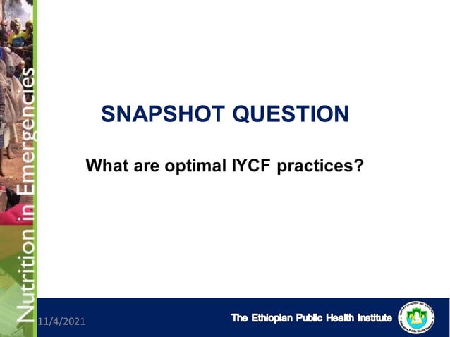 IYCF_E The Ethiopian Public Health Institute October 2021 | PDF