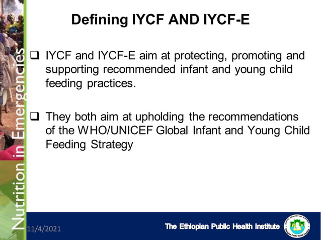 IYCF_E The Ethiopian Public Health Institute October 2021 | PDF