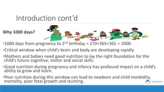 The 1000-day window of opportunity: Optimal infant and young child ...