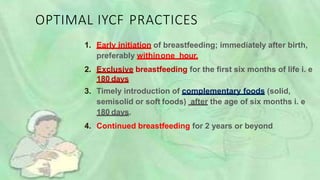 INFANT AND YOUNG CHILD FEEDING ppt | PPTX