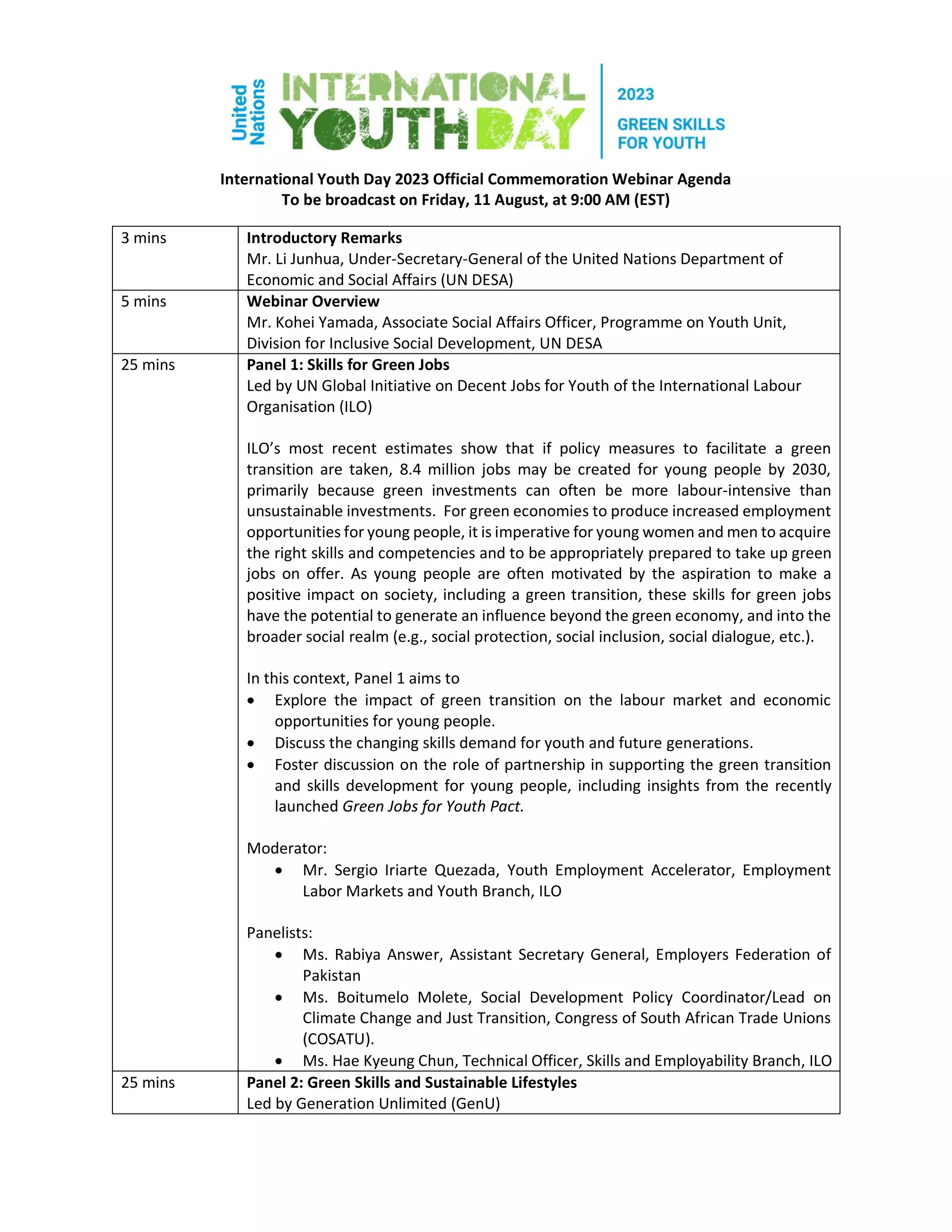 Observance of the International Youth Day 2023. | PDF