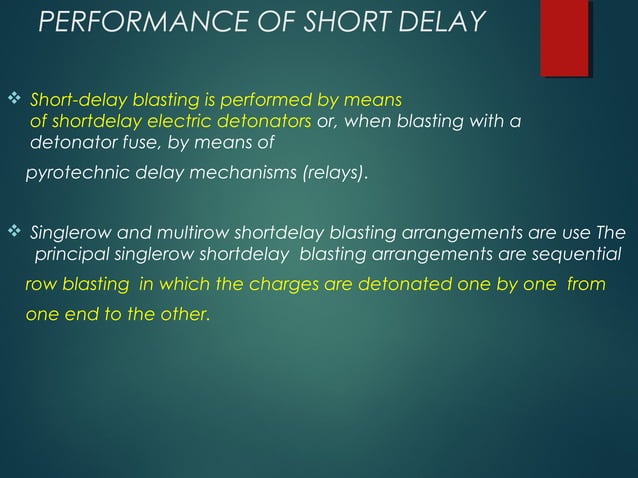 ROCK FRAGMENTATION short_delay_blasting | PPT