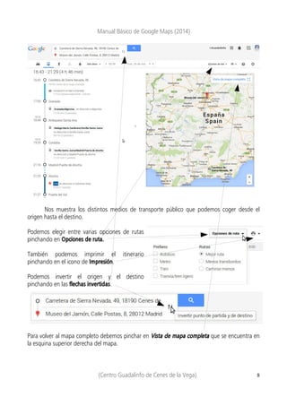 Manual sobre el Nuevo Google maps (2014) | PDF