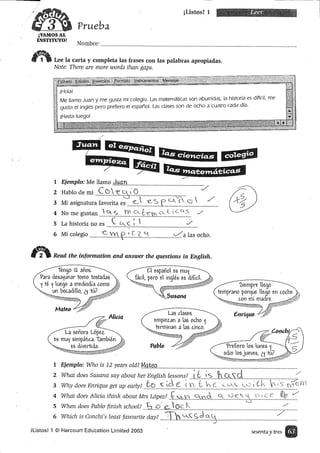 Spanish test | PDF