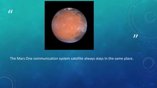 Izabela's Mars One Project | PPTX