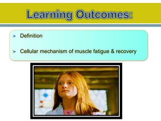 Skeletal Muscle Fatigue and Cellular Mechanisms | PPTX