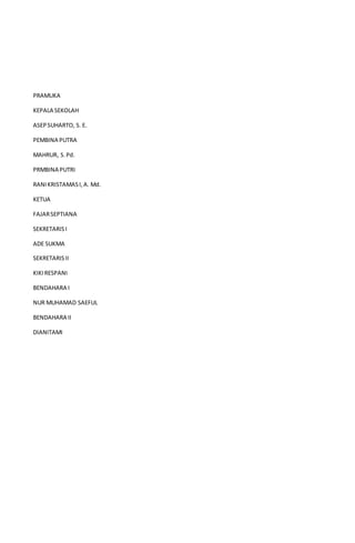 Struktur organisasi ektra sekolah | DOCX