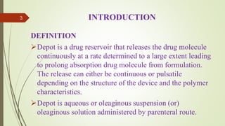 Injectable Depot Preparations by Izharahemad Ansari | PPT