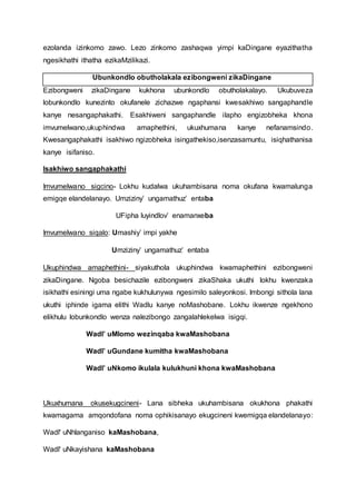 Izibongo zamakhosi | PDF