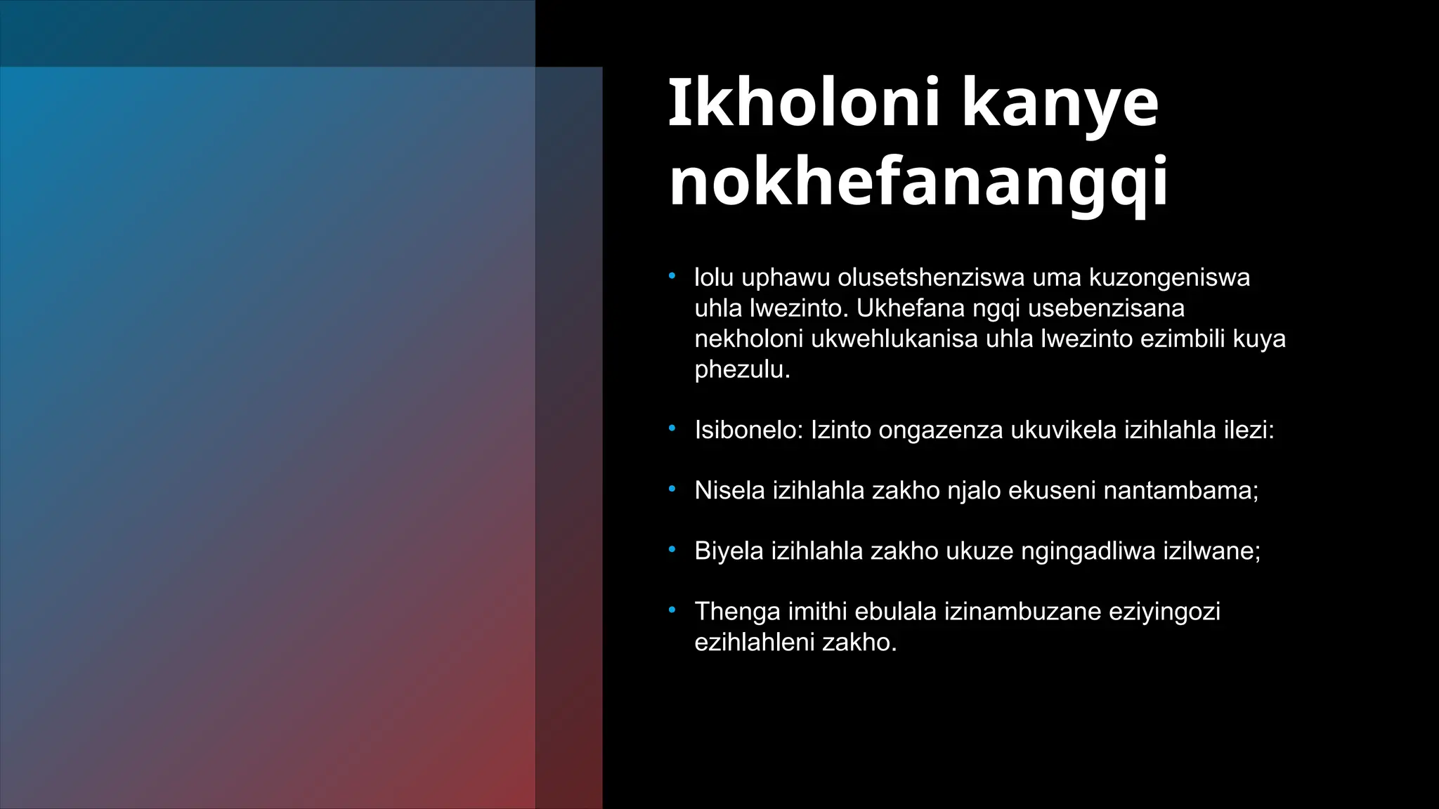 IZIMPAWU ZOKULOBA OLIMINI LWESIZULU x | PPTX