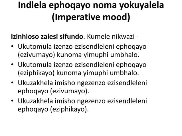 Izindlela zesenzo (2) | PPTX