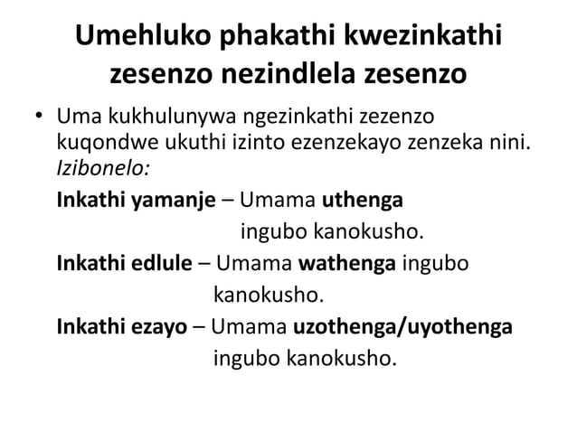 Izindlela zesenzo (2) | PPTX