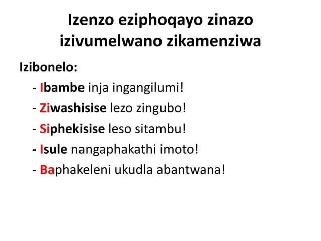 Izindlela zesenzo (2) | PPTX