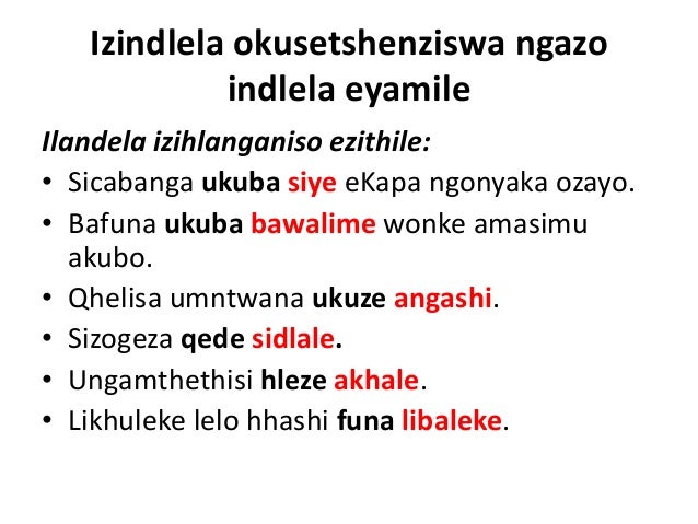 Izindlela zesenzo (2)