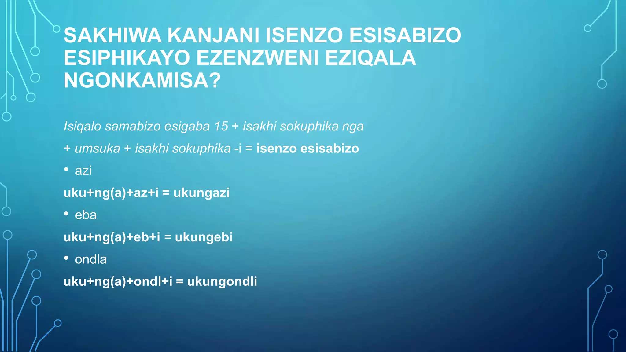 Izindlela zesenzo tst3 b | PPTX