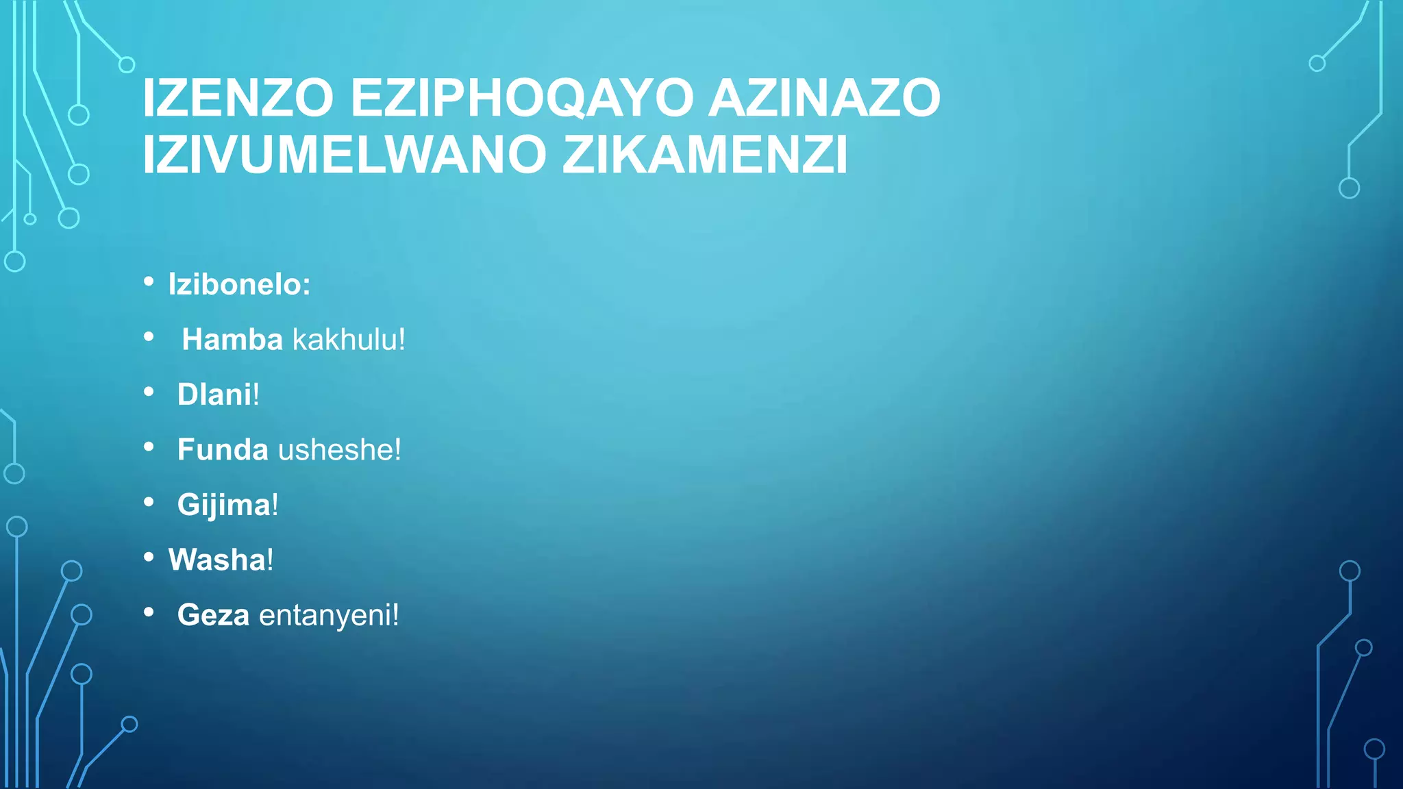 Izindlela zesenzo tst3 b | PPTX