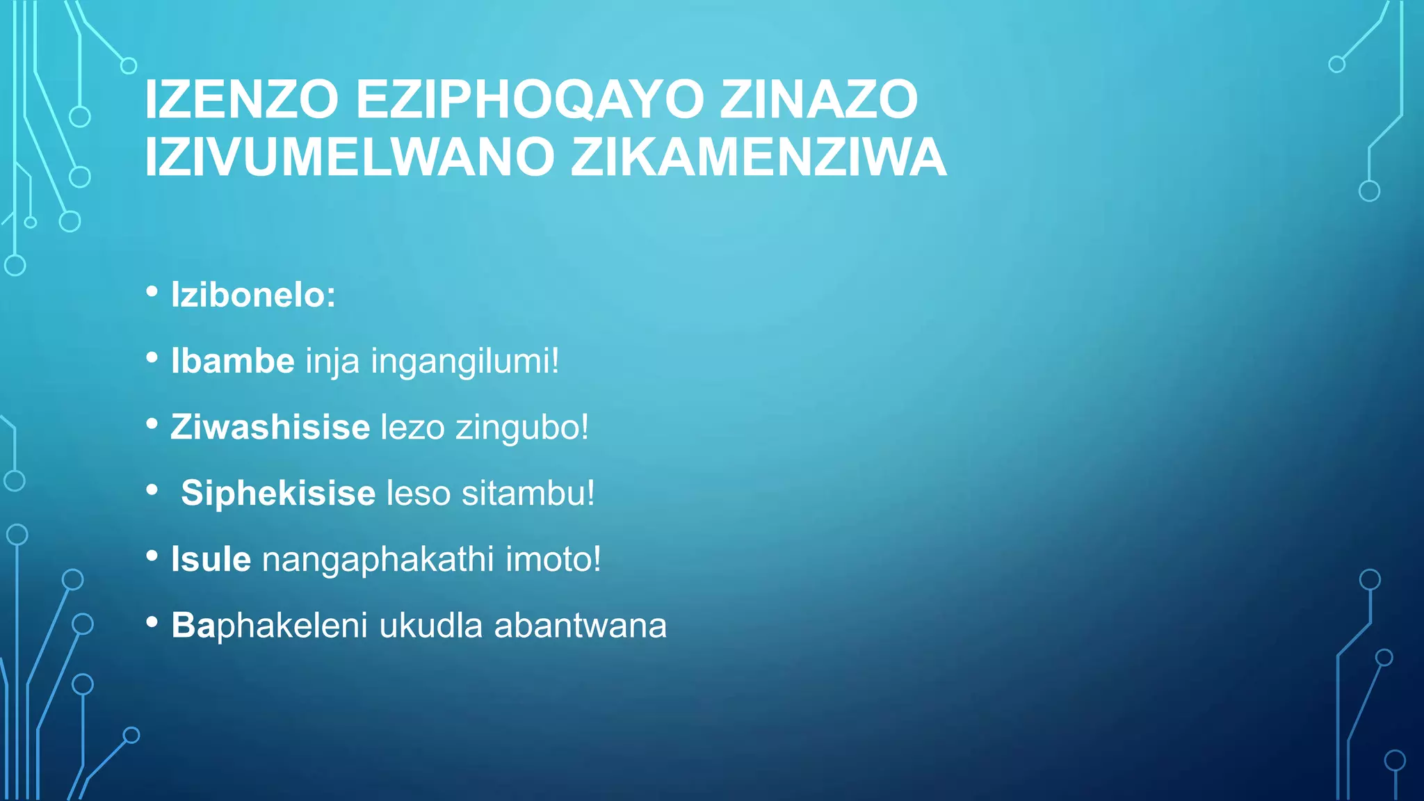 Izindlela zesenzo tst3 b | PPTX