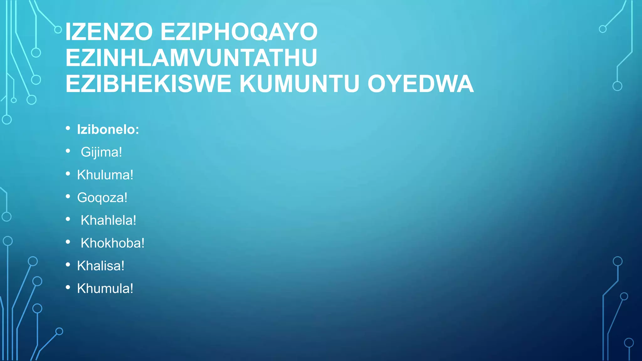 Izindlela zesenzo tst3 b | PPTX