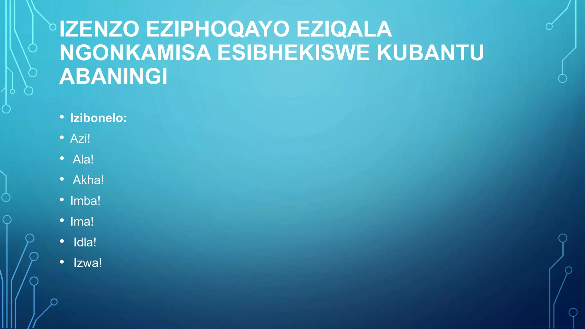 Izindlela zesenzo tst3 b | PPTX