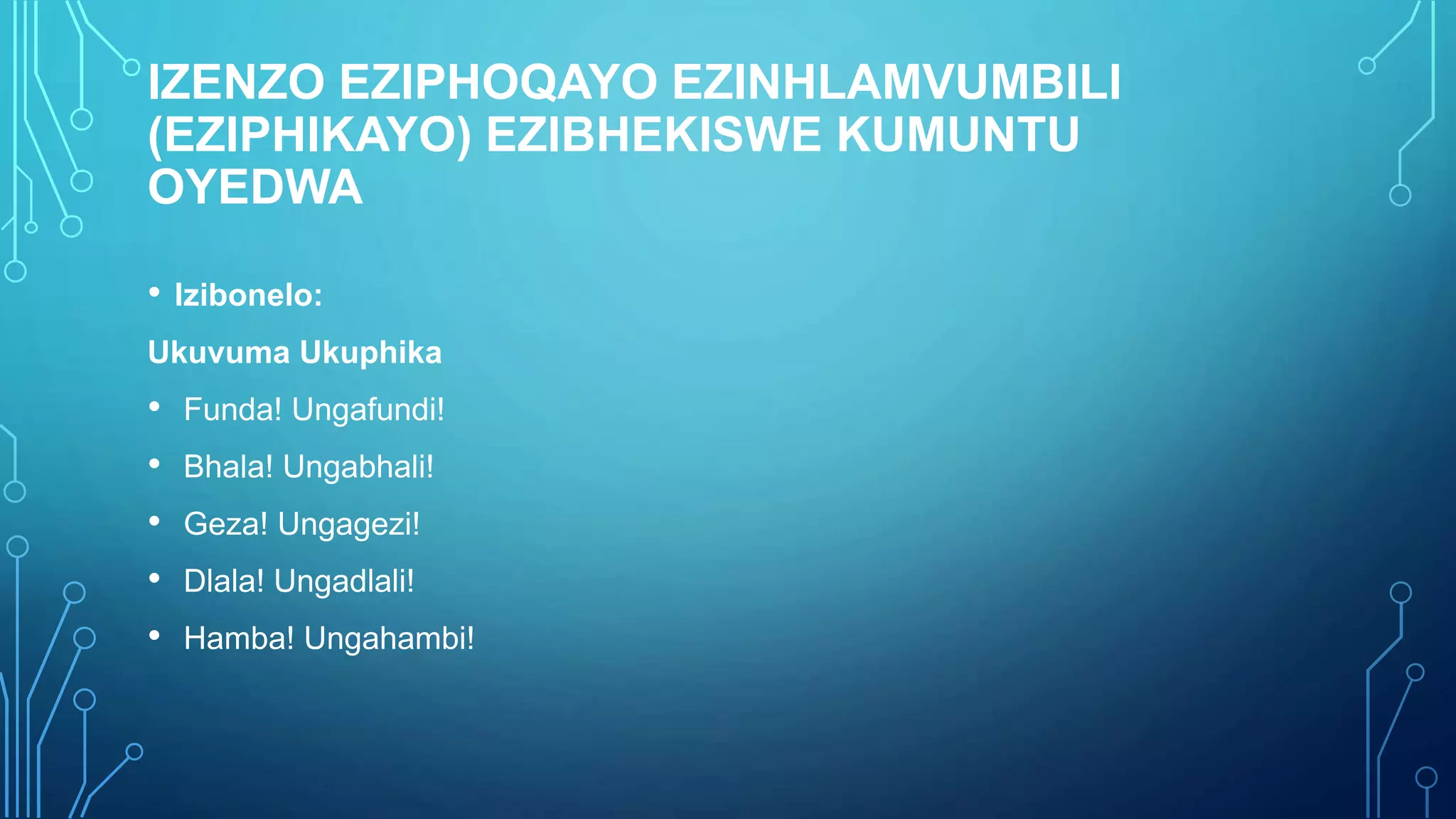 Izindlela zesenzo tst3 b | PPTX