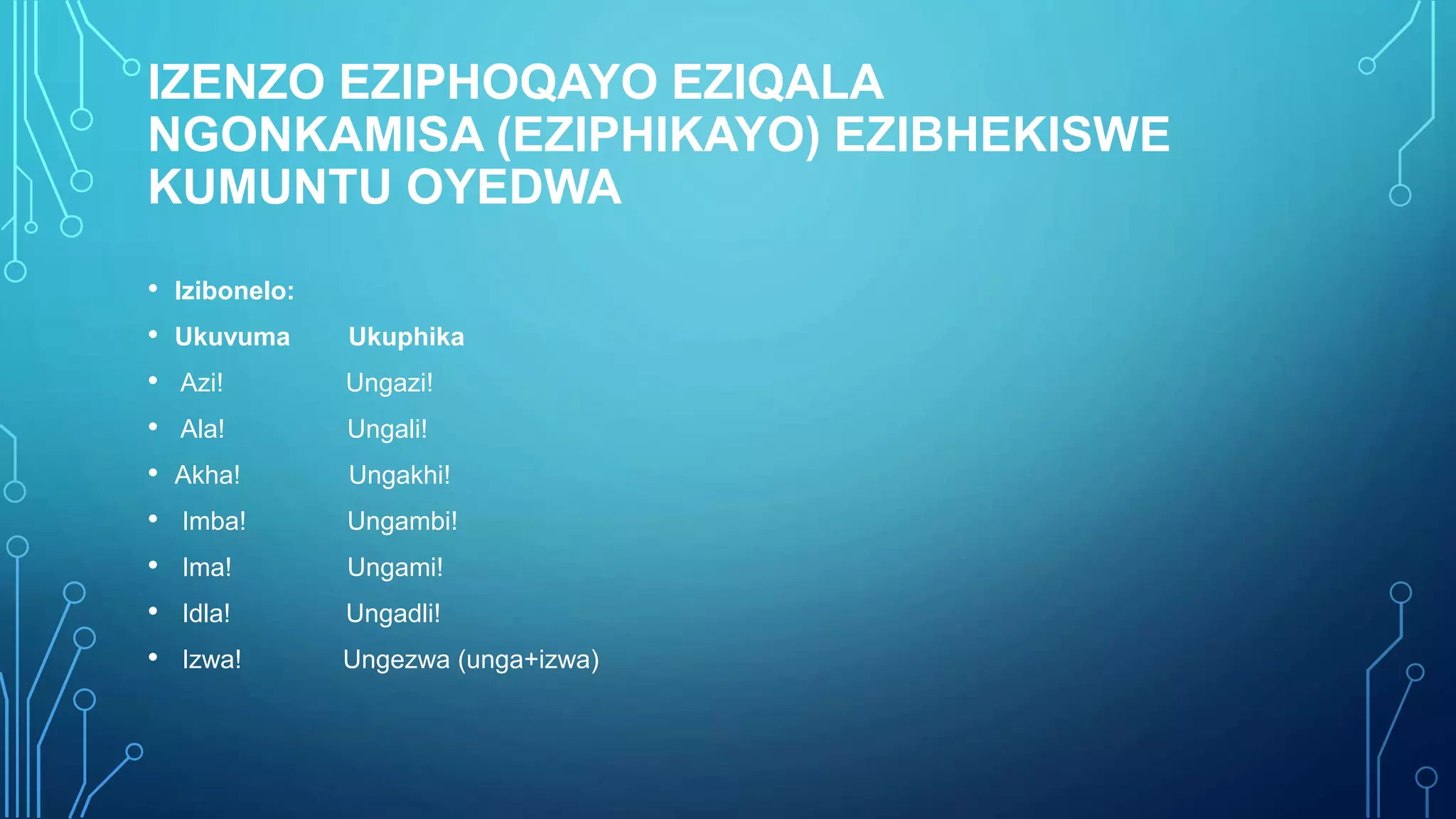 Izindlela zesenzo tst3 b | PPTX