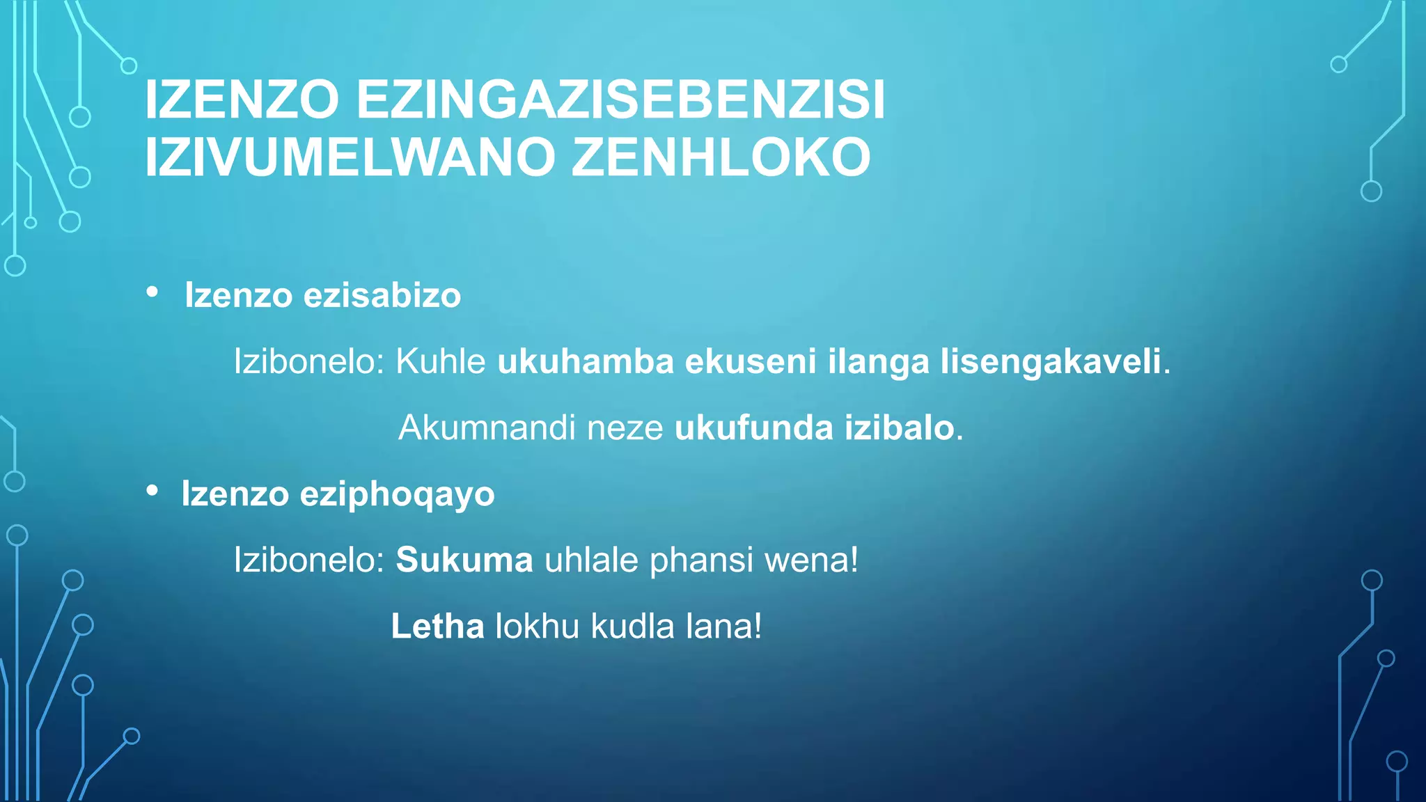 Izindlela zesenzo tst3 b | PPTX