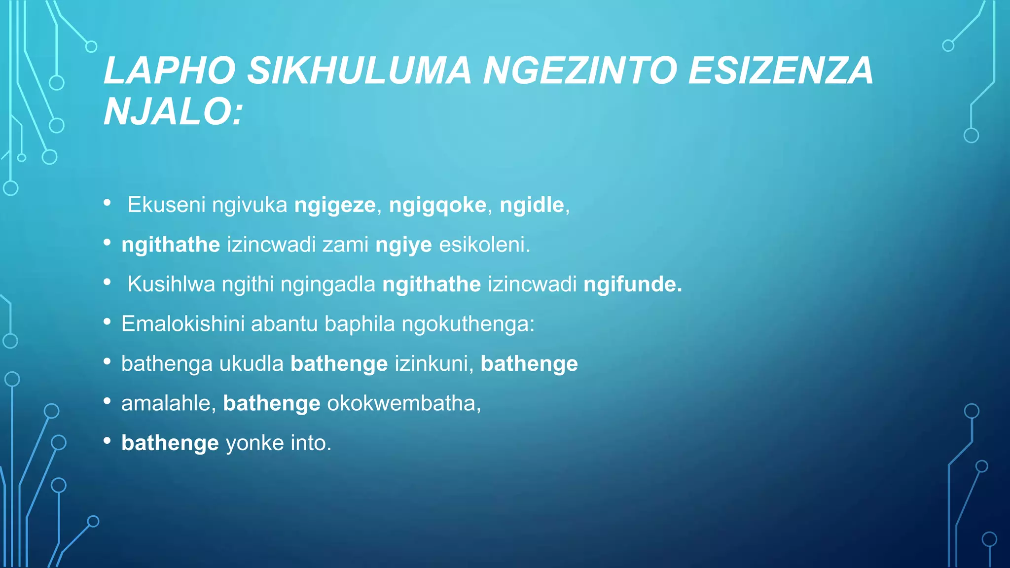 Izindlela zesenzo tst3 b | PPTX