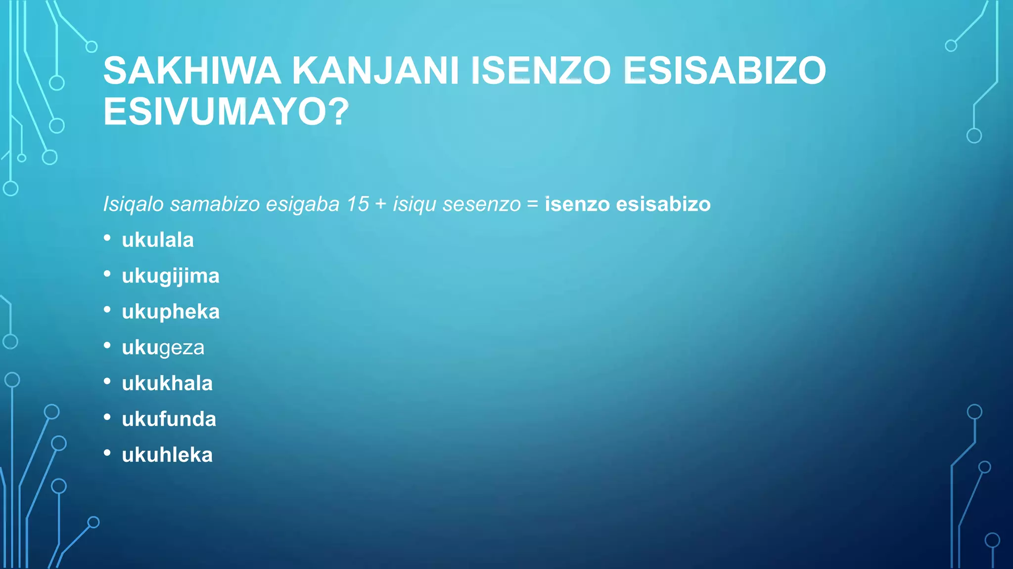 Izindlela zesenzo tst3 b | PPTX