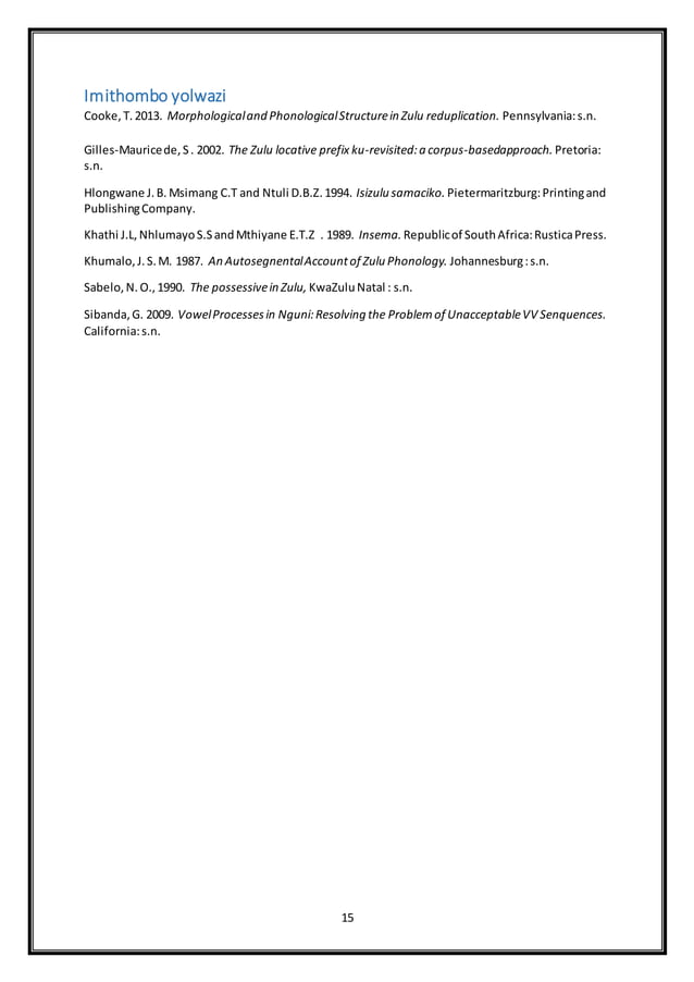 Izinguquko zemisindo uma silwangisa, singwaqazisa nalapho sinkankazisa | DOCX