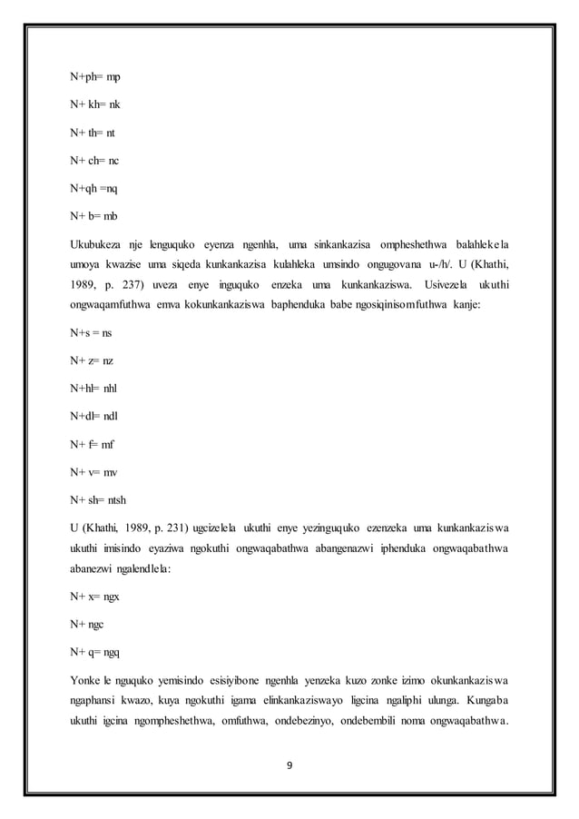 Izinguquko zemisindo uma silwangisa, singwaqazisa nalapho sinkankazisa | DOCX