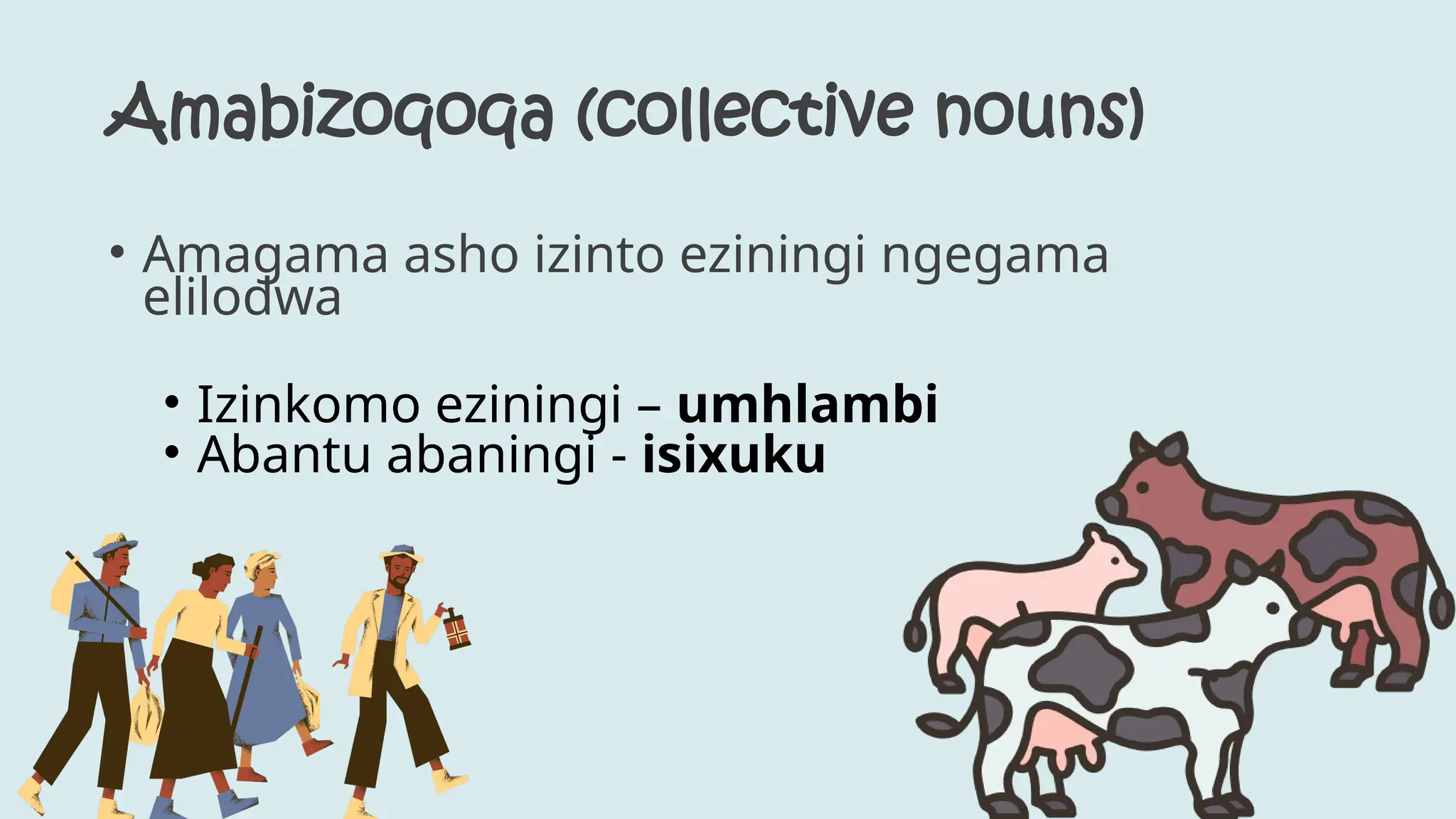 IsiZulu - Amabizo nezinhlobo zamabizo.pptx