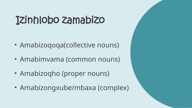 IsiZulu - Amabizo nezinhlobo zamabizo.pptx