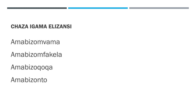Izinhlobo Zamabizo (Types of Nouns) IsiZulu Ibanga 8 | PDF