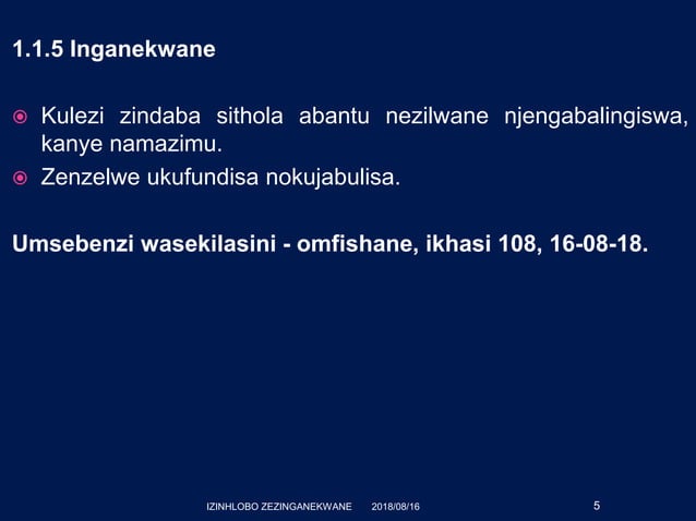 Izinhlobo zezinganekwane | PPTX