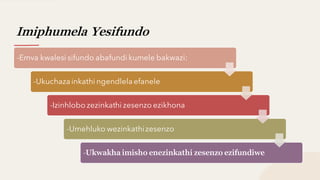 IZINKATHI ZESENZO | PDF