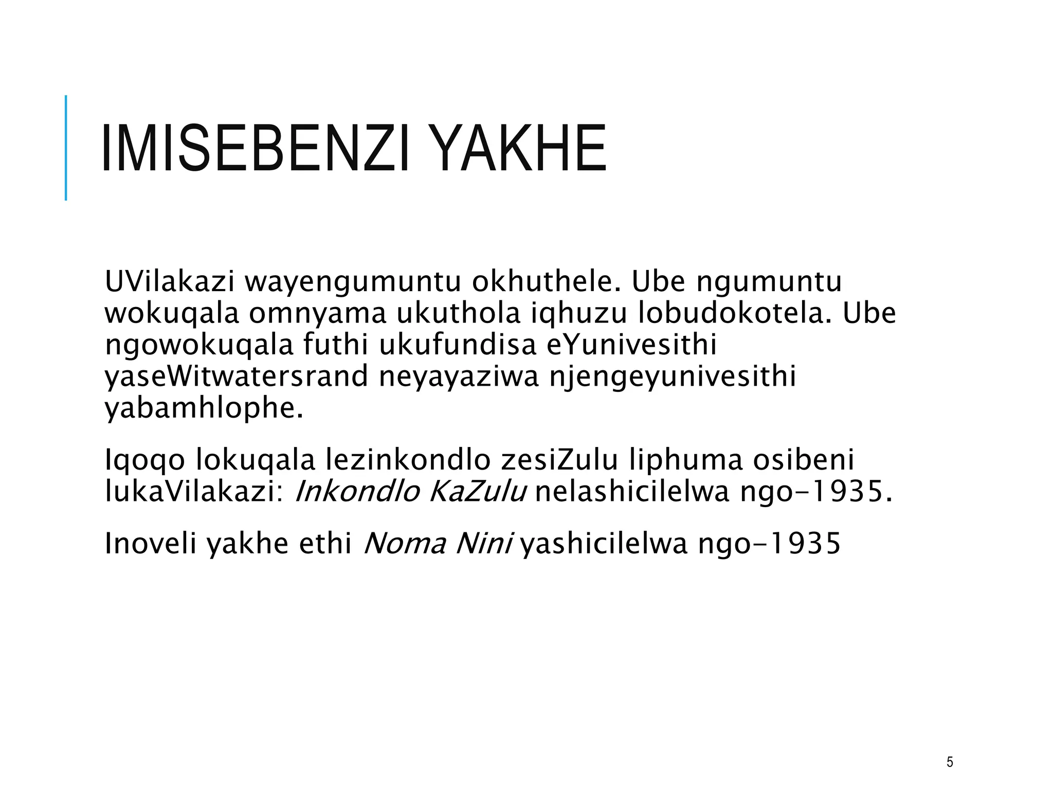 Izinkondlo zika bw vilakazi | PPTX