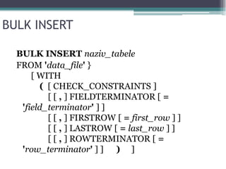 Izmenjena prezentacija sql | PPT