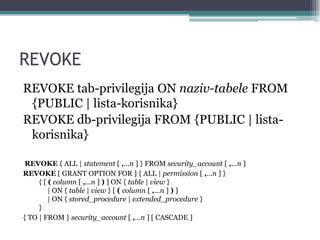 Izmenjena prezentacija sql | PPT