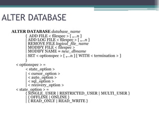 Izmenjena prezentacija sql | PPT