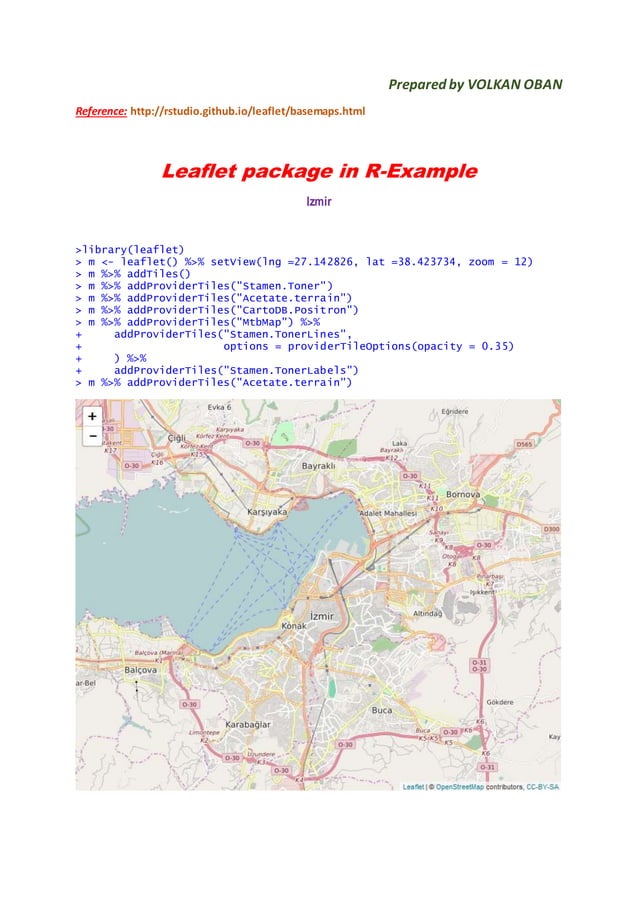Leaflet package in R-Example | PDF