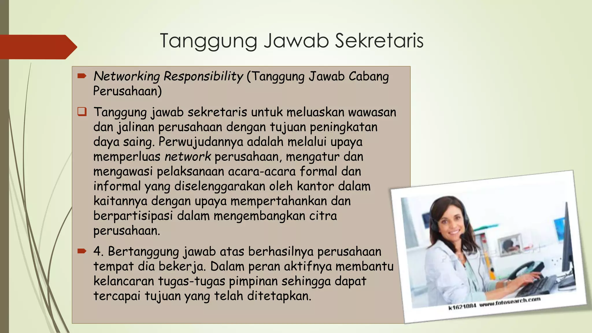 Tugas peranan sekretaris | PPTX