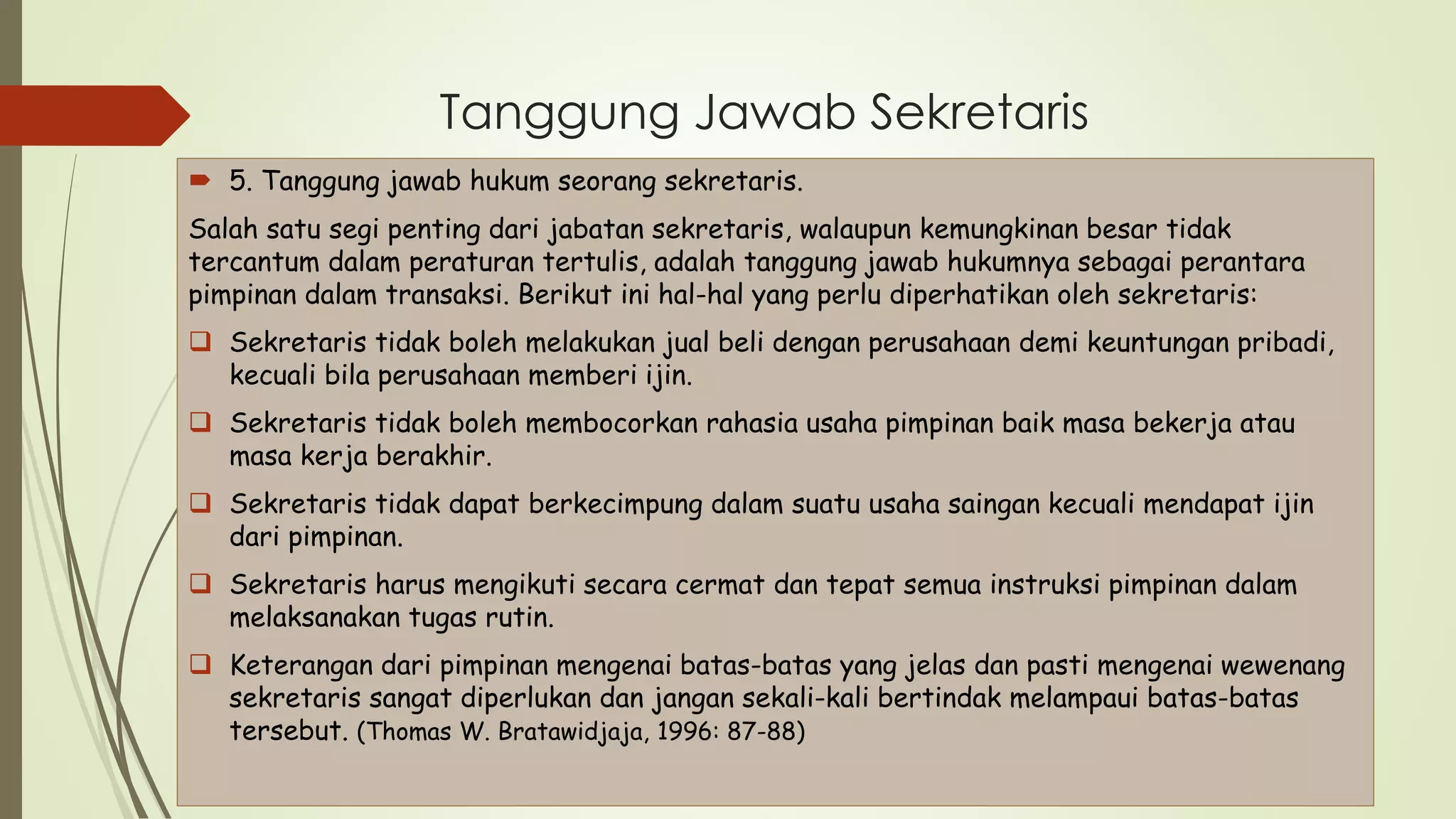 Tugas peranan sekretaris | PPTX