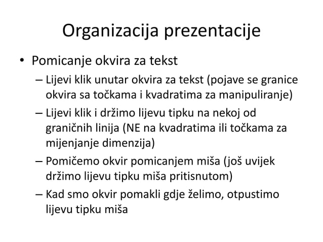 Izrada prezentacija (powerpoint) 1.dio