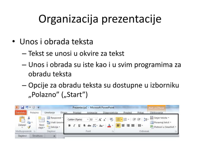 Izrada prezentacija (powerpoint) 1.dio